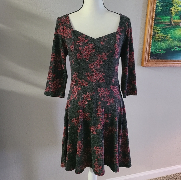 BeBop | Dresses | Bebop Black And Red Patterned Dress | Poshmark